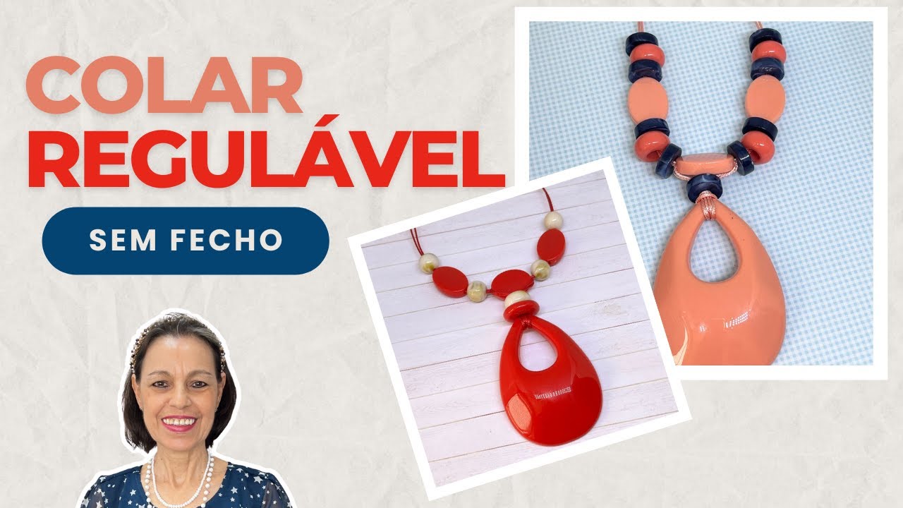 Como Fazer Colar Regulável SEM FECHO | Sonia Maria Arte - YouTube