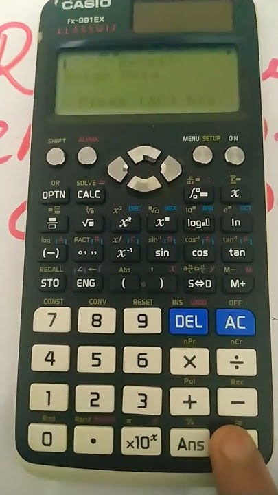 Reset calculator CASIO FX 991 EX CLASSWIZ - YouTube