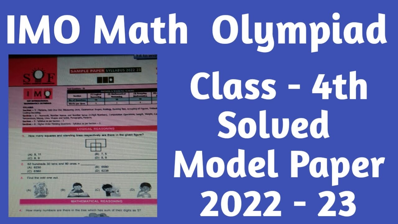 IMO class -4th| IMO Maths Olympiad class - 4th /SOF IMO Class -th ...