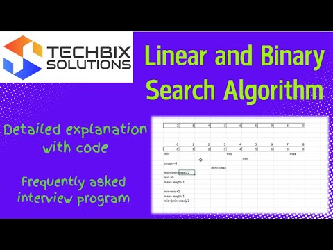 Linear and Binary Search Algorithm in Java | Detailed explanation with ...