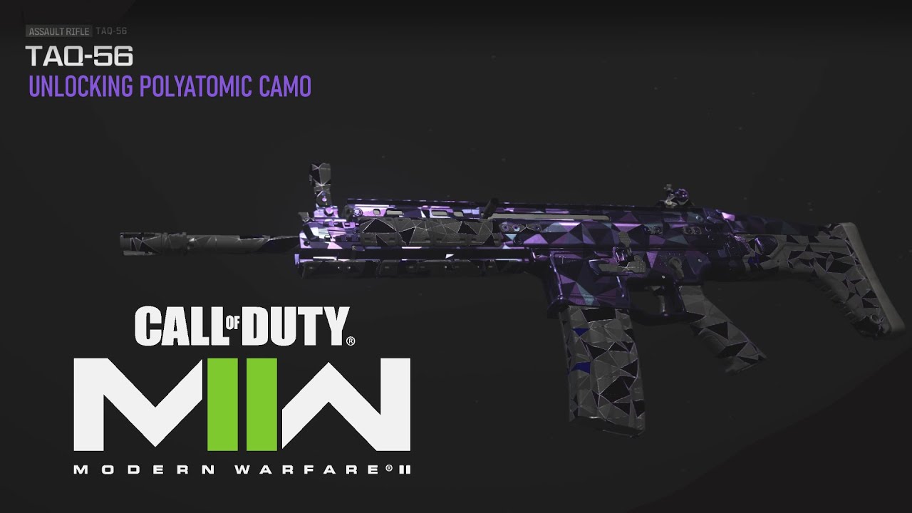 CALL OF DUTY - MODERN WARFARE 2 - UNLOCKING POLYATOMIC CAMO - TAQ-56 ...