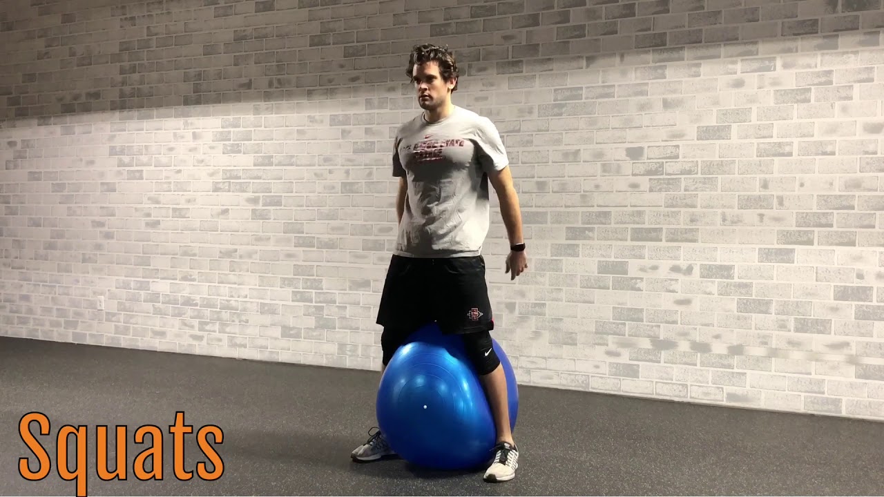 How-To: Stability Ball Squats - YouTube