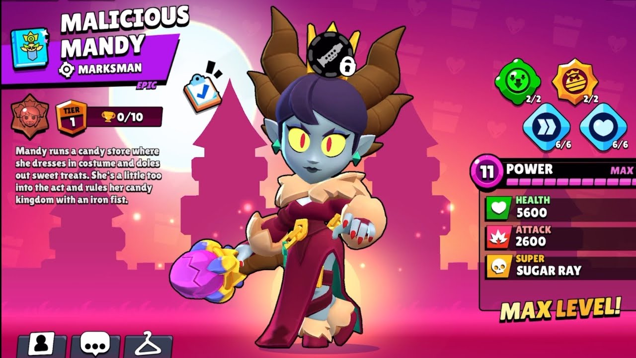 NEW MALICIOUS MANDY SKIN！ | Brawl Stars | ONCE UPON | SCARY TALES ...