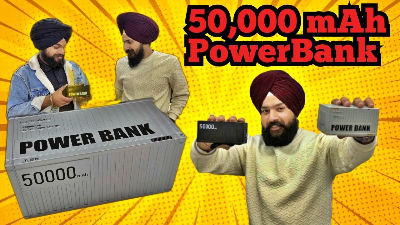World's Largest 50000mAh Power Bank🔥Best Power Bank 2025🔥Container ...