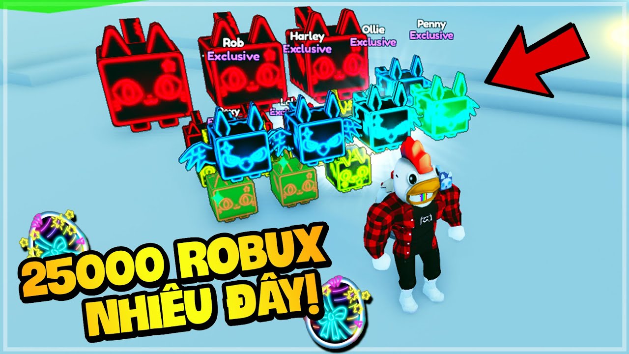 Khô Quéo 25000 Robux Để Mở Trứng NEON Săn TITANIC PET Trong Pet ...