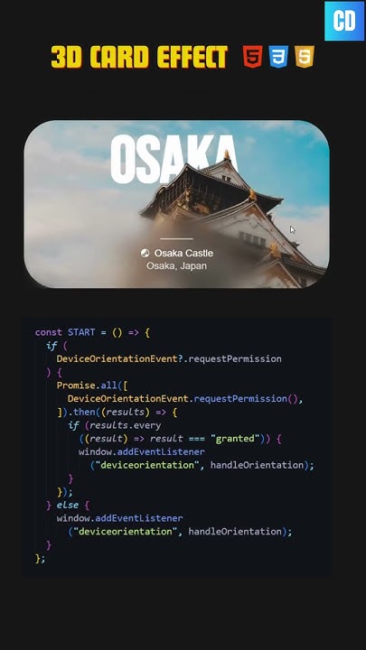 Creating A Stunning 3d Card Effect With Html And Css! - YouTube