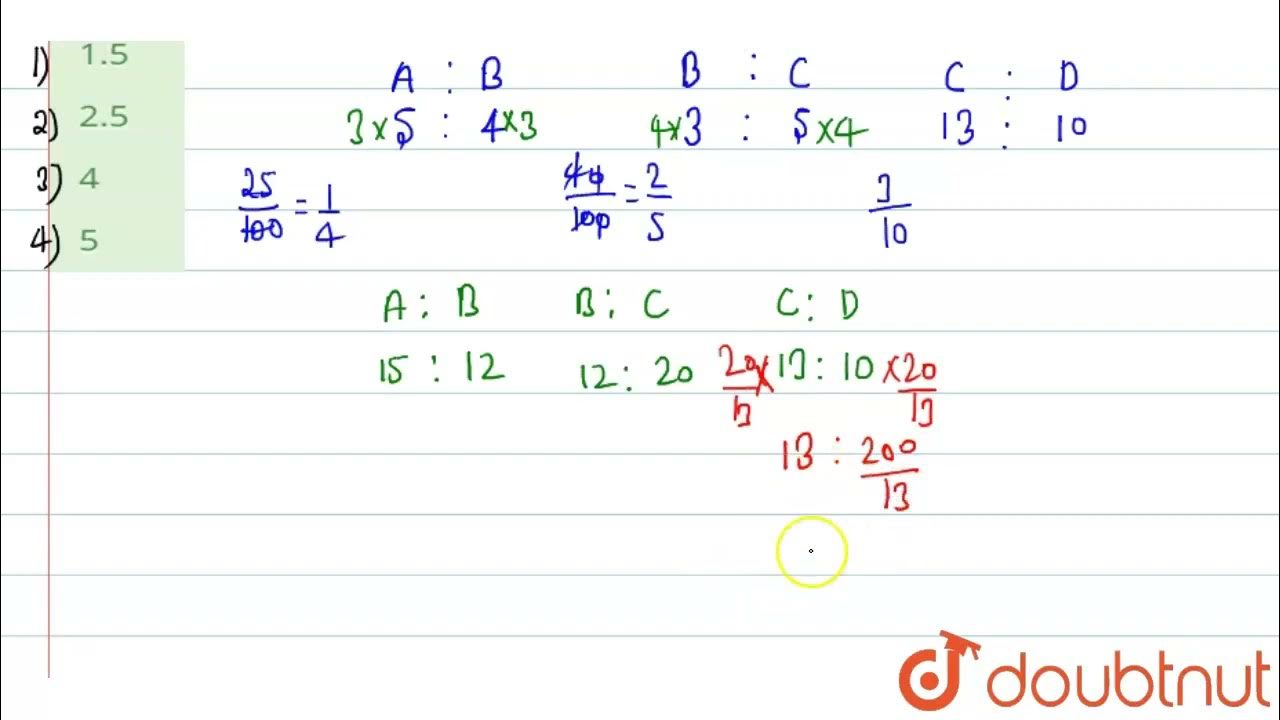 A is 25% more than B and B is 40% less than C. If C is 30% more than D ...