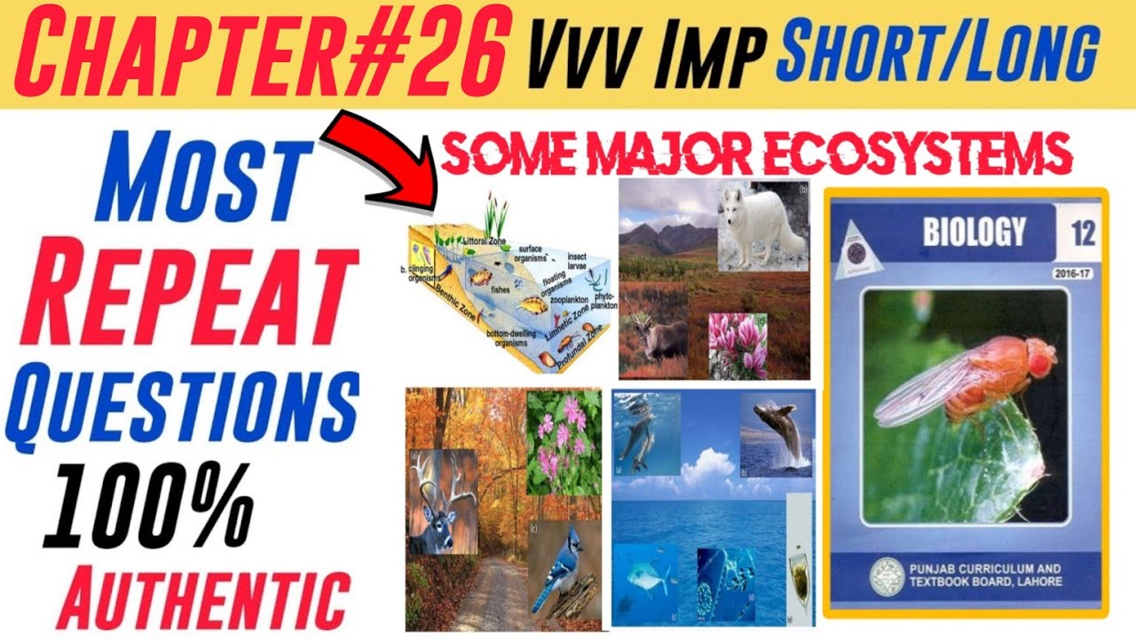 12th Biology Ch26 Some Major Ecosystems Vvv Imp SQ And Long Questions - All Punjab Boards # ...