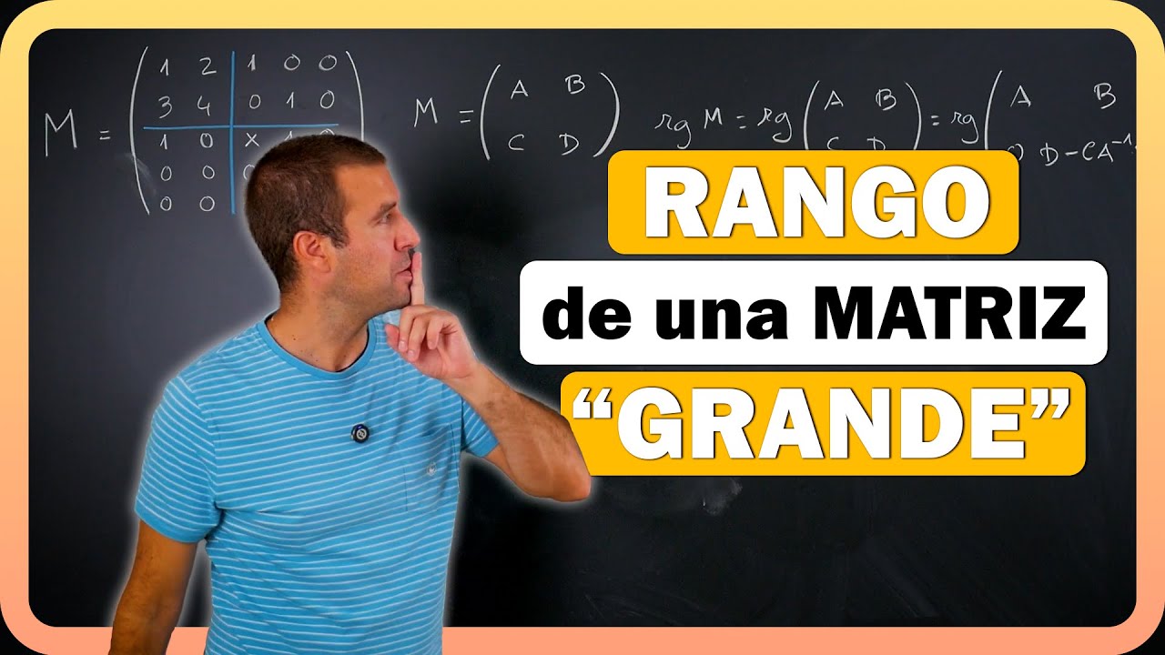 🔡 Cómo calcular el RANGO de una MATRIZ "GRANDE" en función de un ...
