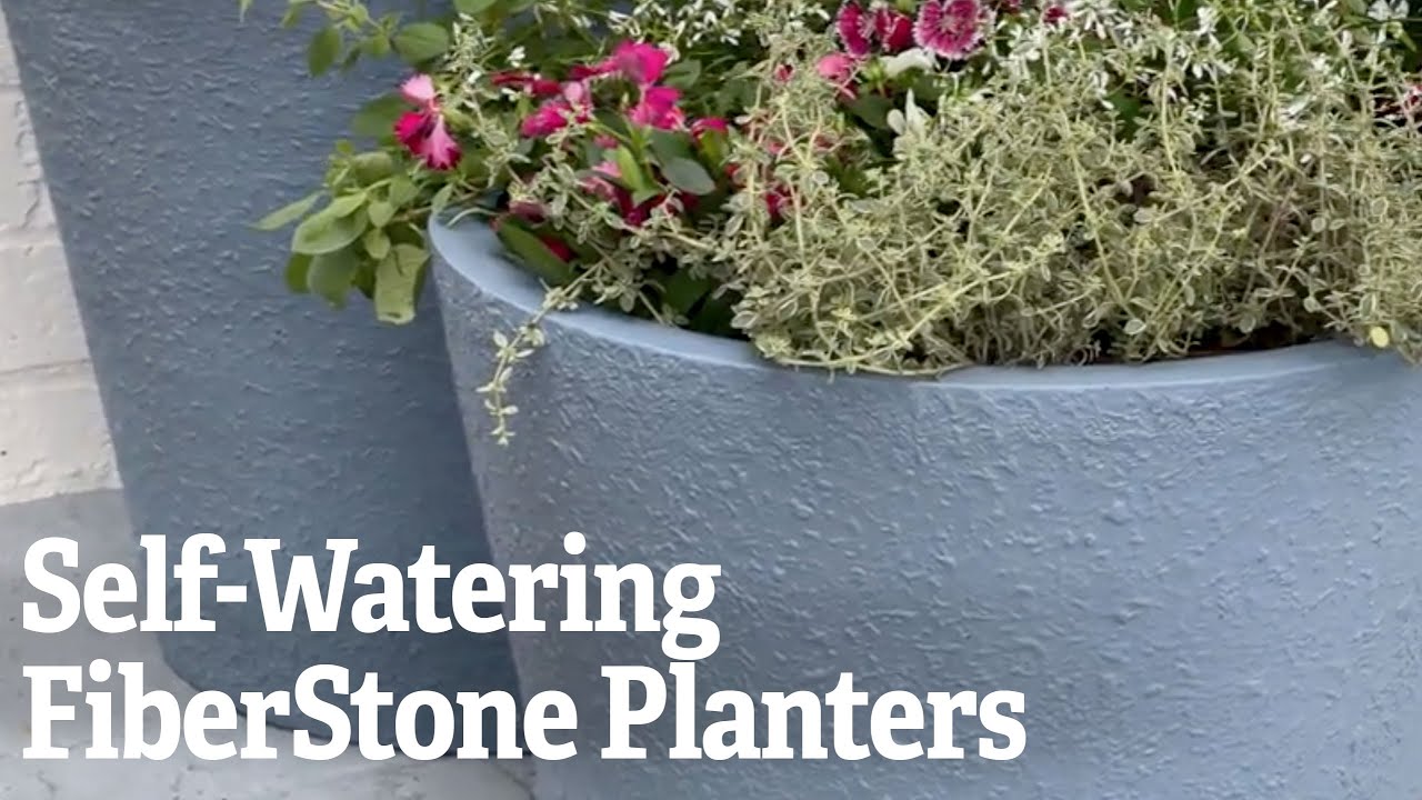 Self-Watering FiberStone Planters - YouTube
