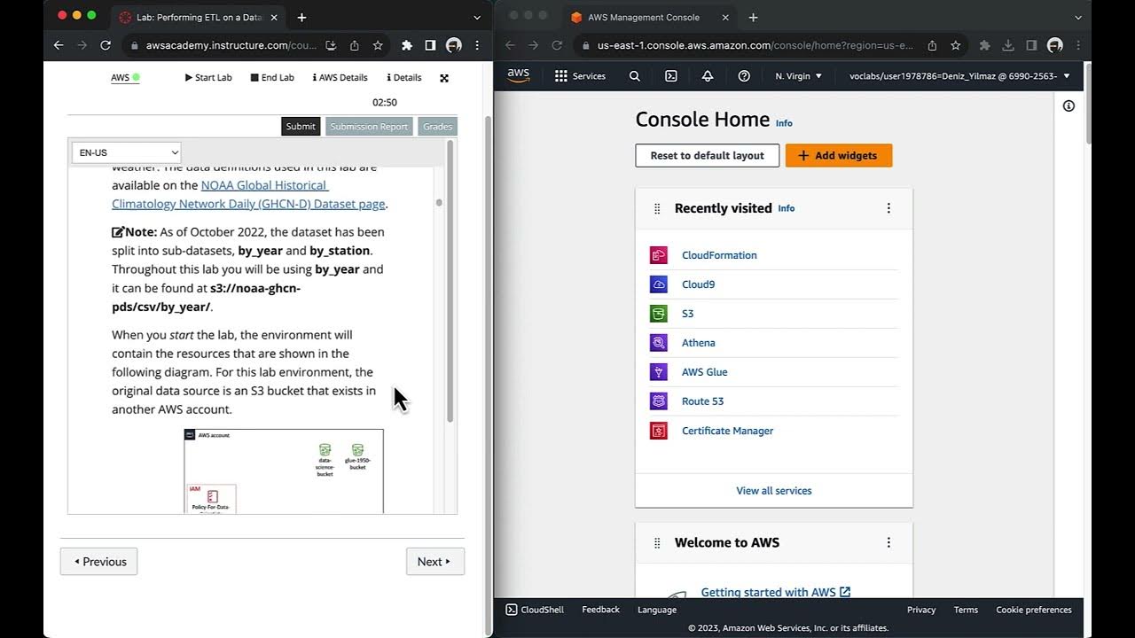 AWS Academy Data Engineering Lab: Performing ETL on a Dataset by Using ...