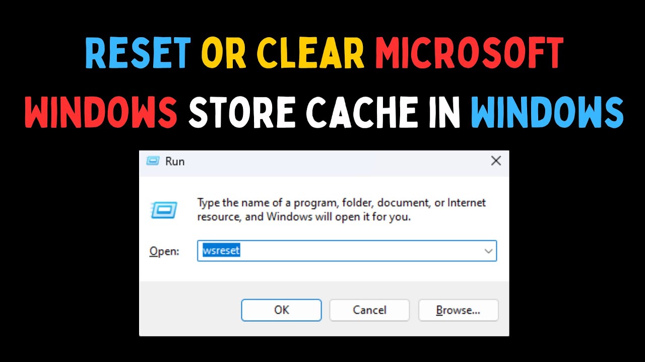 How to Reset or Clear Microsoft Windows Store Cache in Windows 11 - YouTube
