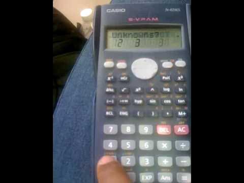Resolver Sistemas de Ecuaciones en Calculadora Casio fx-82MS - YouTube