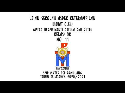 UJIAN SEKOLAH ASPEK KETERAMPILAN GISELA PUTRI 9B/11 (Video 1)