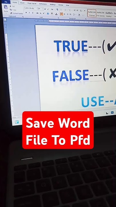 How We Can Save Word File Into PDF - YouTube