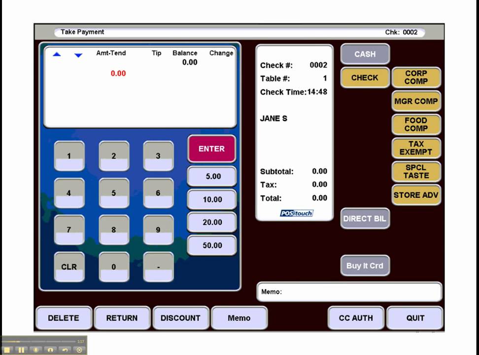 POSitouch Version 5.35 - YouTube