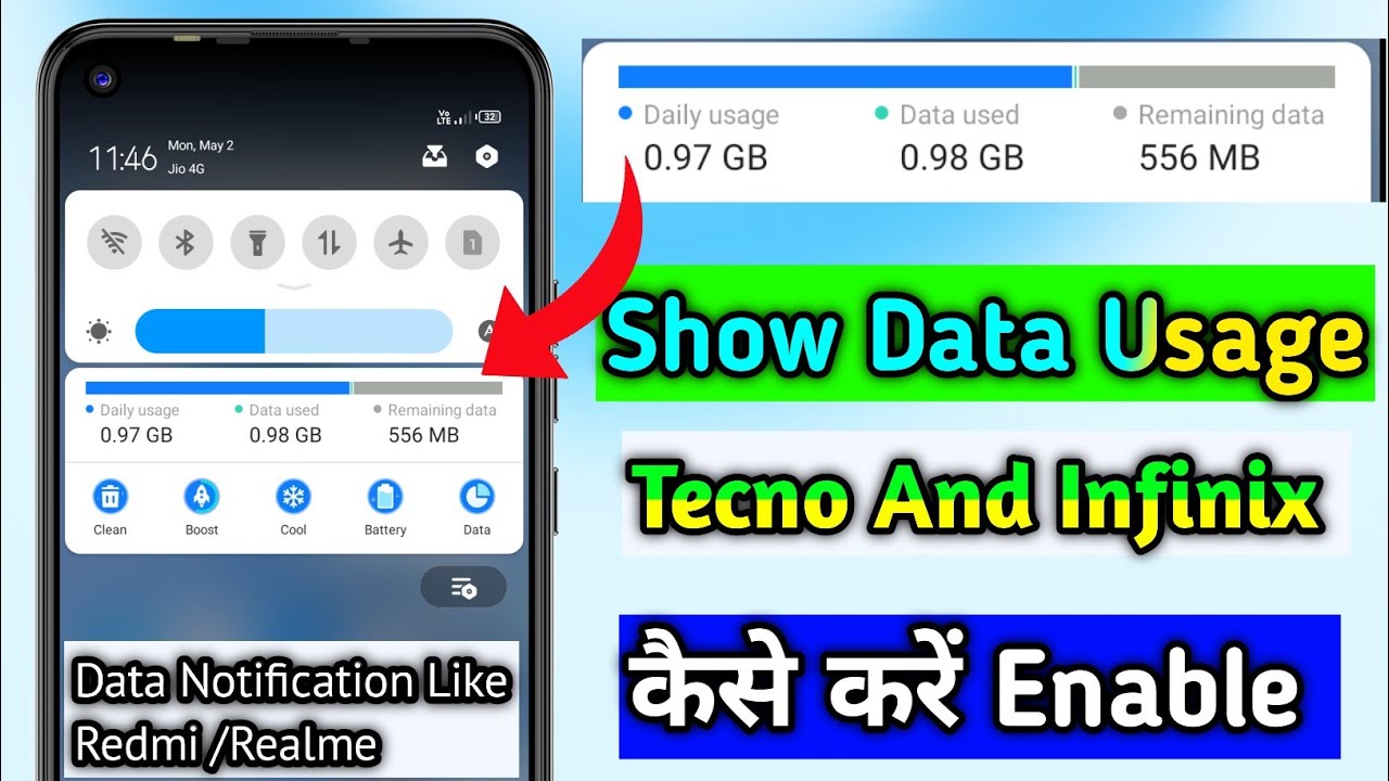 How To Enable Data Usage Notification Bar In Tecno Mobile And Infinix