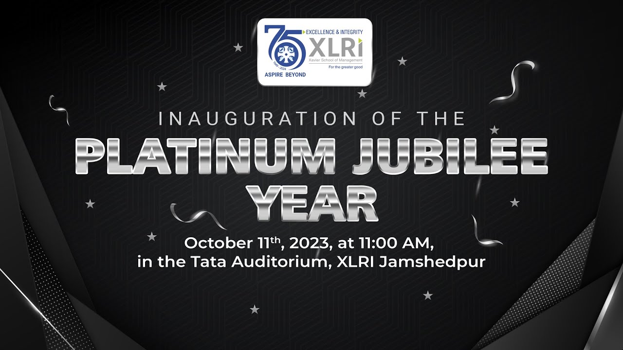 XLRI Jamshedpur Platinum Jubilee Year Inauguration Live Stream | 11th ...