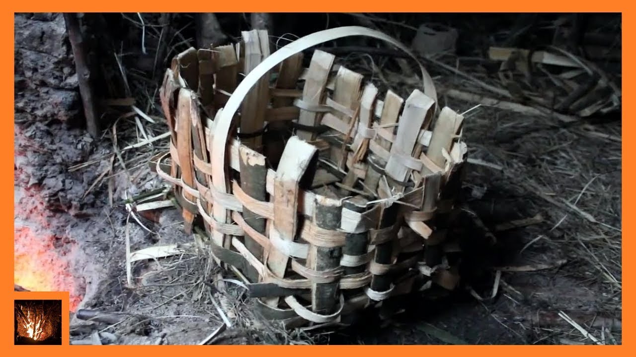 Primitive Technology: Bast basket - YouTube