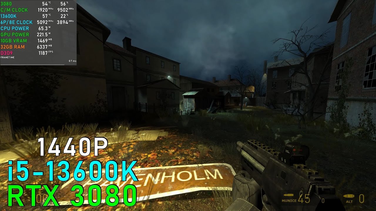Half-Life 2: RTX 3080 - 13600K 5.1GHz [High - 1440P] - YouTube