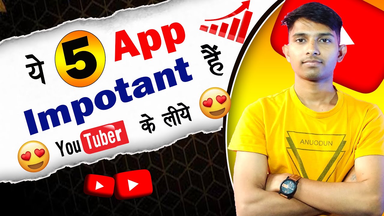 5 important application for youtuber | manish yt tips | - YouTube