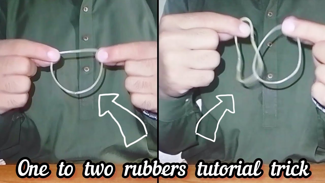 2 easy rubber band tutorial tricks | @HabibiTV030 #magic #tutorial ...