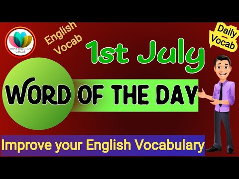 1st July, Word of the day || vocab || word meanings with examples ...