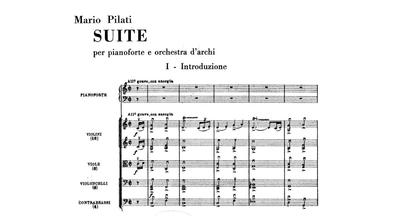 Mario Pilati – Suite for Piano and String Orchestra - YouTube