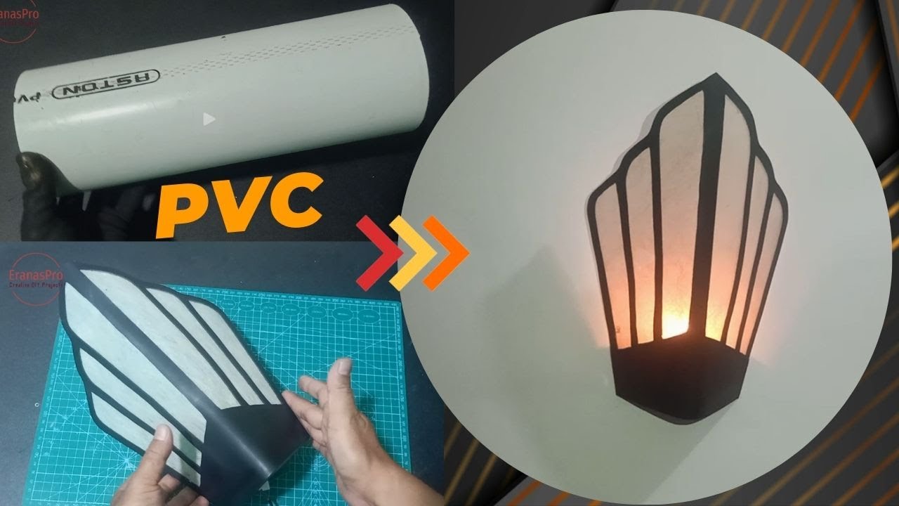 DIY Decorative Wall Lighting Ideas From PVC Pipe - YouTube