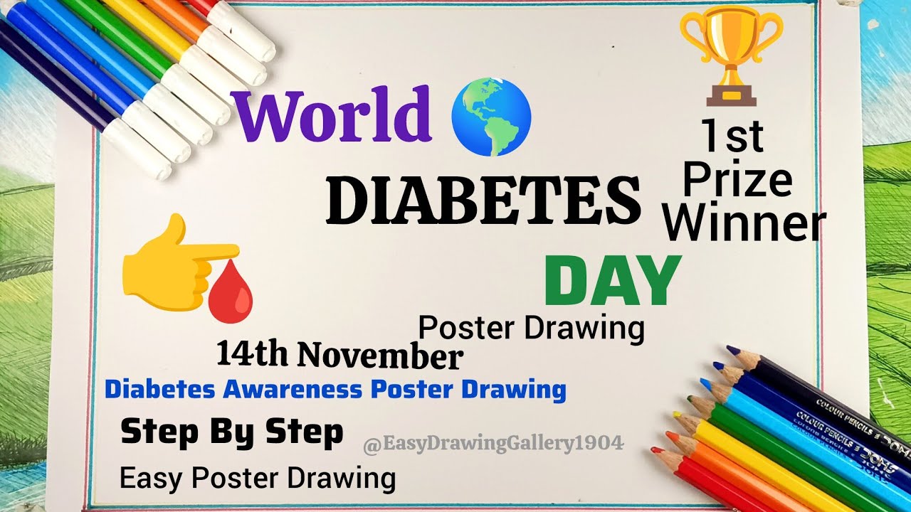 World Diabetes day drawing |Diabetes disease Drawing easy| How to draw ...
