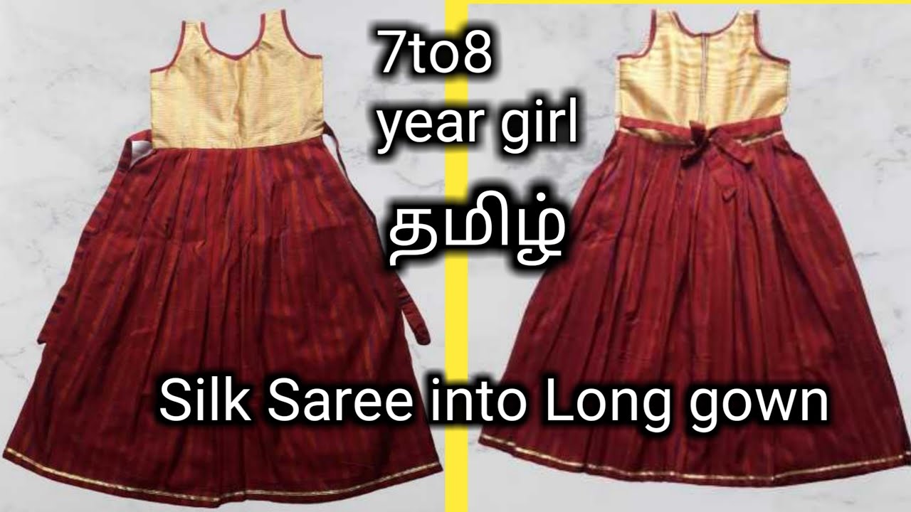 long gown || long gown cutting and stitching || Baby frock || 7to8 ...
