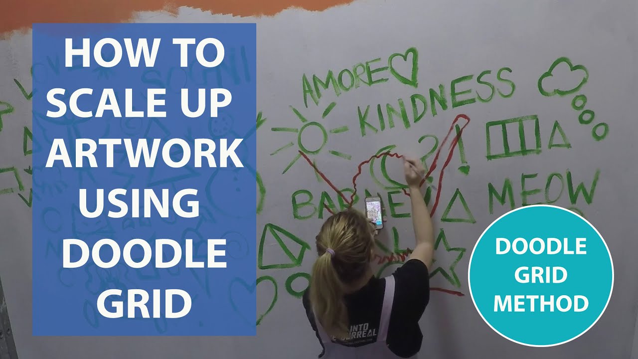 How to scale up artwork using DOODLE GRID - YouTube