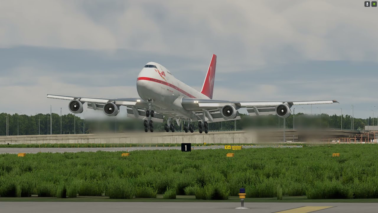 X Plane | Felis 747-200 landing Chicago O'Hare - YouTube