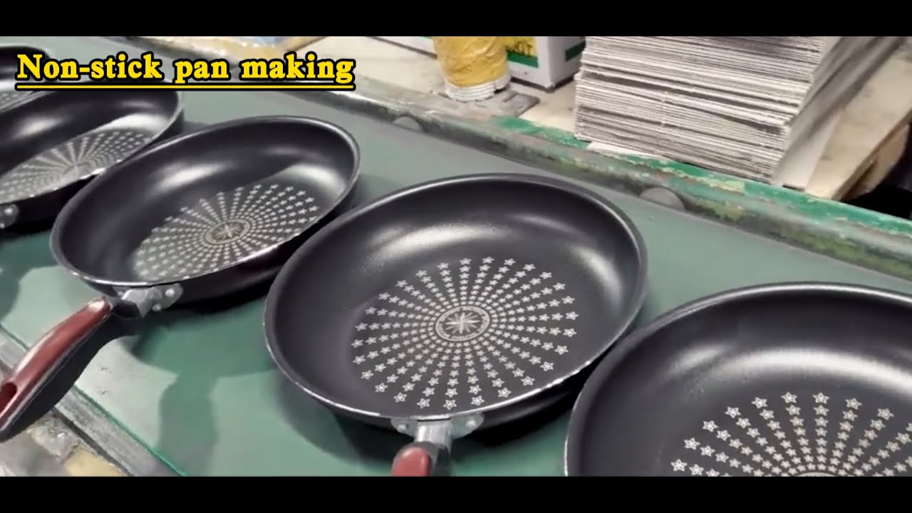 Non-stick pan production process #non-stick pan - YouTube