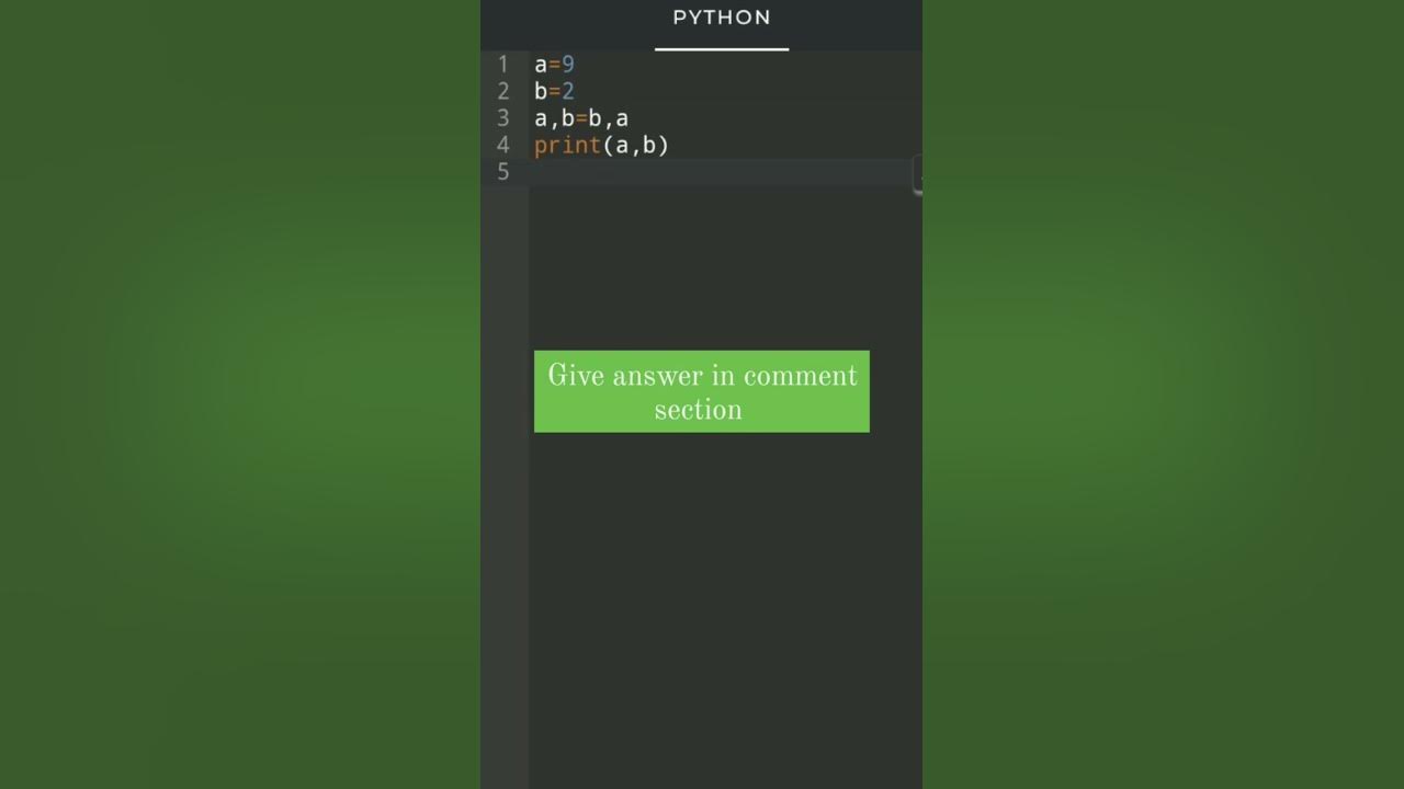 Comment Your Answer Pythonforbeginners Pythonchallenge Python Codingchallenge Youtube
