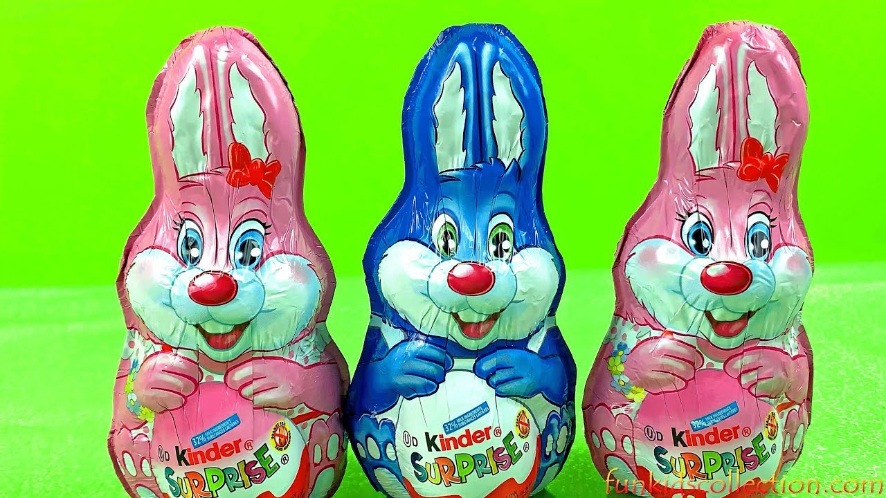 Unwrapping Hollow Easter Kinder Egg Surprise. Opening Bunny Easter ...
