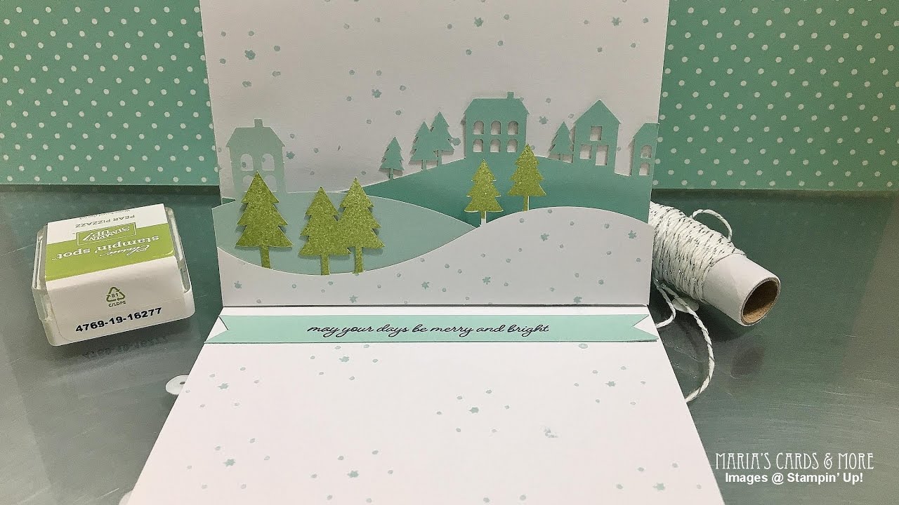 Christmas Pop Up Card with the November 2016 Paper Pumpkin - YouTube