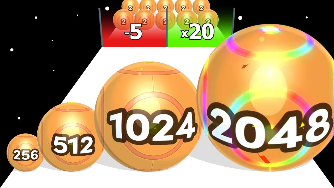 BALLS RUN 2048: Rolling Balls 2048 (Part 2, Freeplay) - YouTube