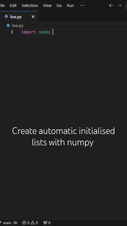 Create lists of zeros in one line using numpy #learnpython #pythong # ...