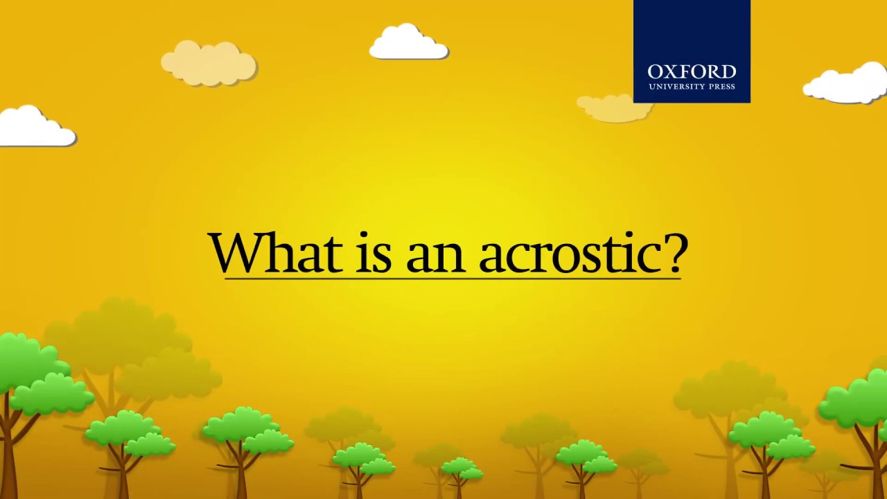 Acrostic | Explainer Video - YouTube