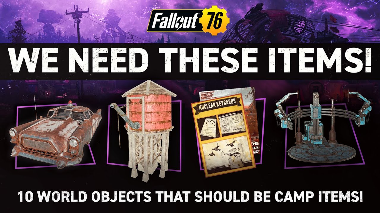 WE NEED THESE ITEMS! 10 World Objects we need for Camp Builds – FALLOUT ...
