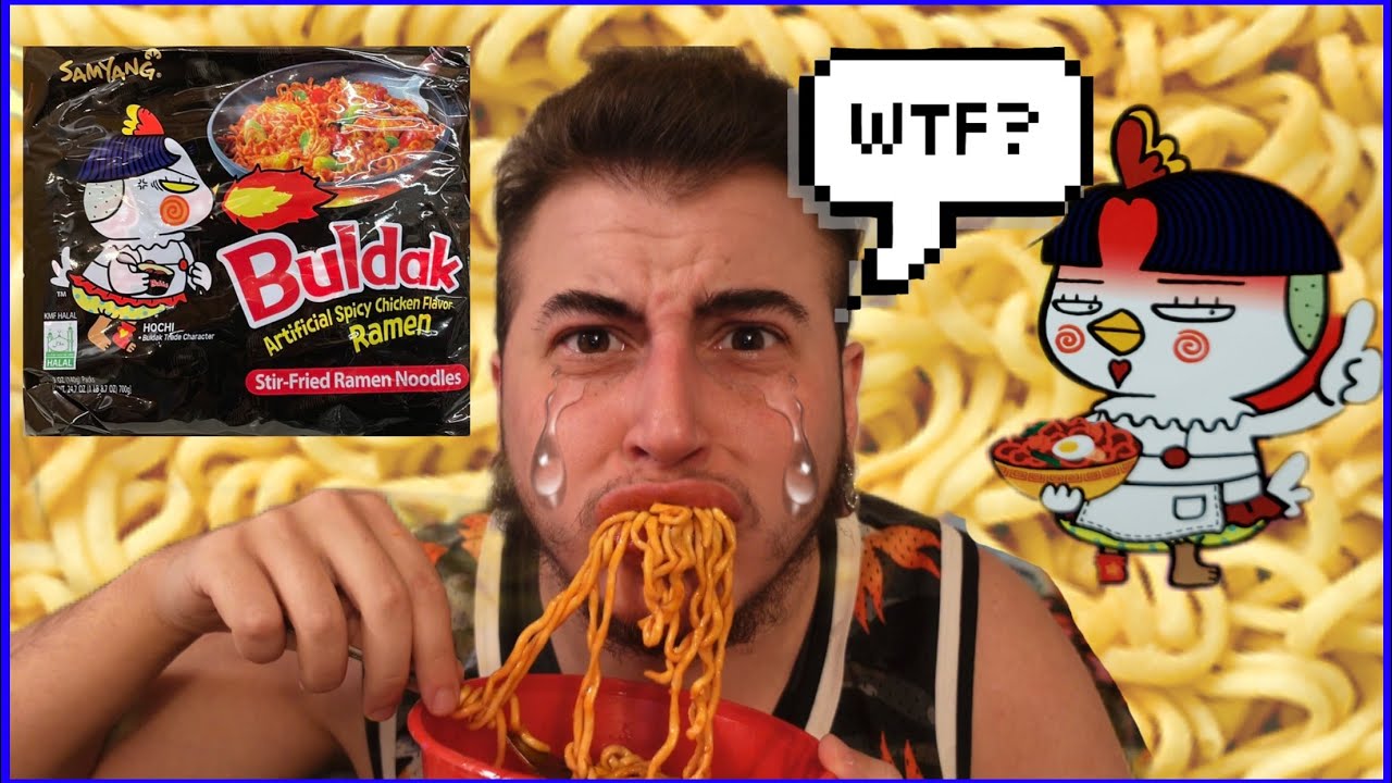 EATING BULDAK SPICY NOODLES CHALLENGE!?! (1/11/24) - YouTube