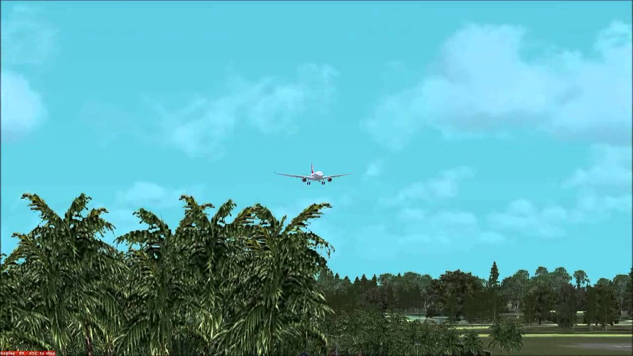 Flight Simulator X Virgin Atlantic A330 Landing in Providenciales Intl ...