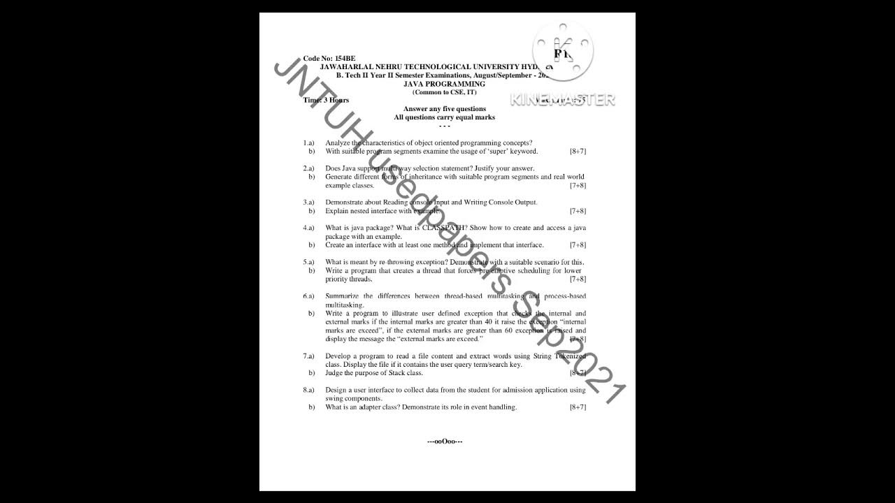 JAVA Previous Year Question Papers 2020 2021 JNTUH R 18 YouTube java-previous-year-question-papers-2020-2021-jntuh-r-18-youtube