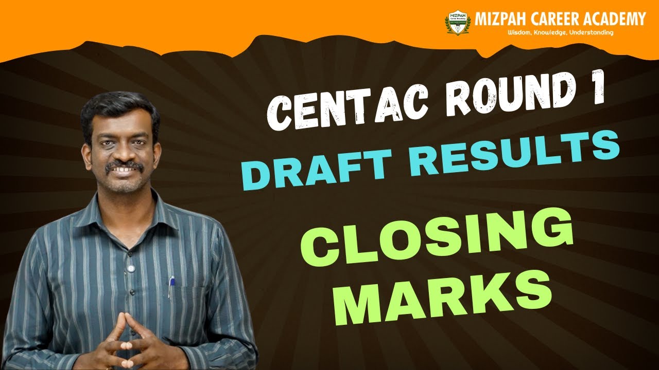 🔴Live - CENTAC Round 1 Results Released - Closing Cut Off Marks ...