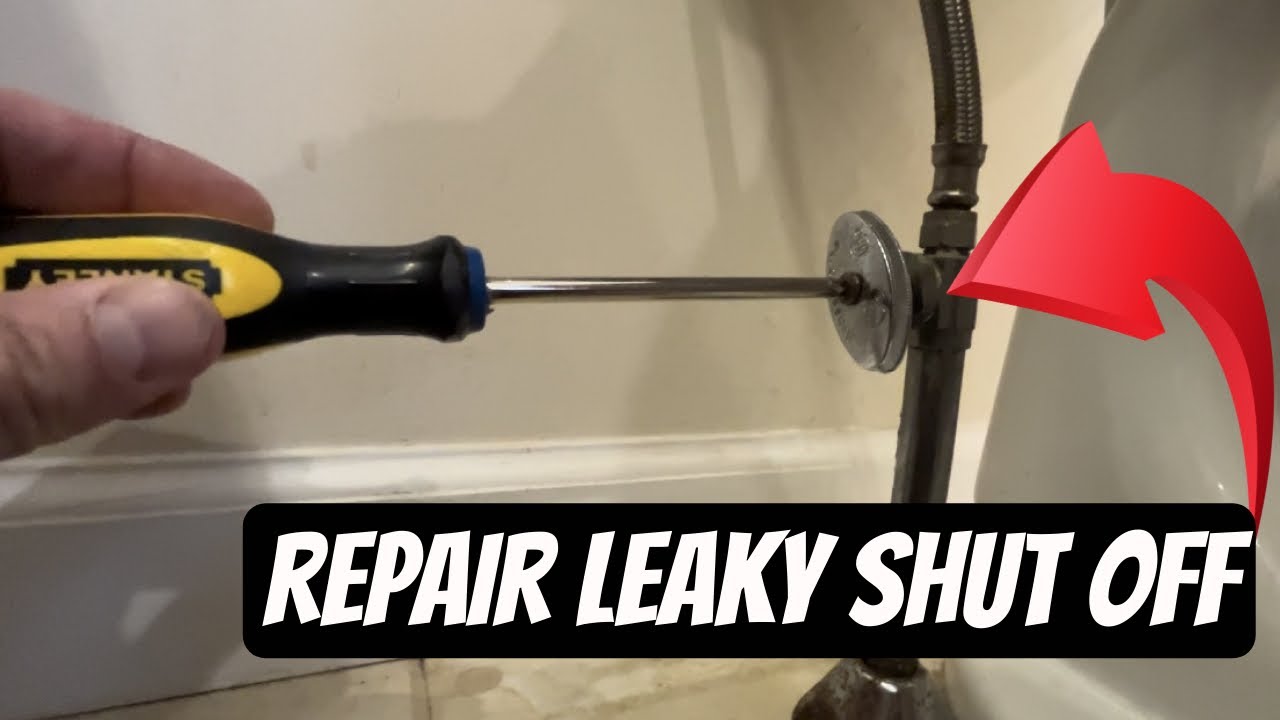 How To Repair a Leaking Toilet Shut-Off Valve - YouTube
