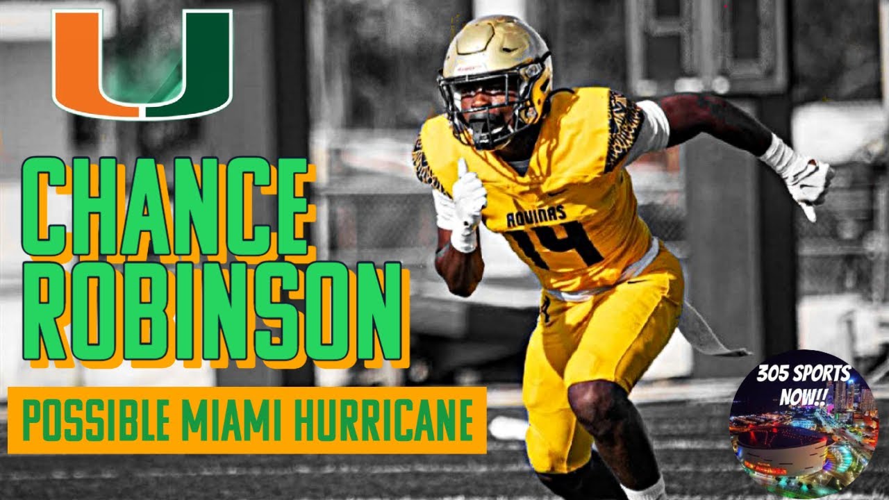 WR Chance Robinson May Commit To Miami!! - YouTube