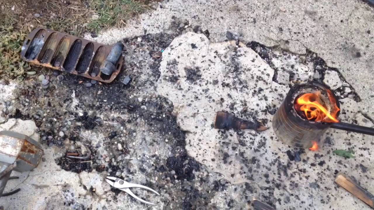 Furnace running on coal - YouTube