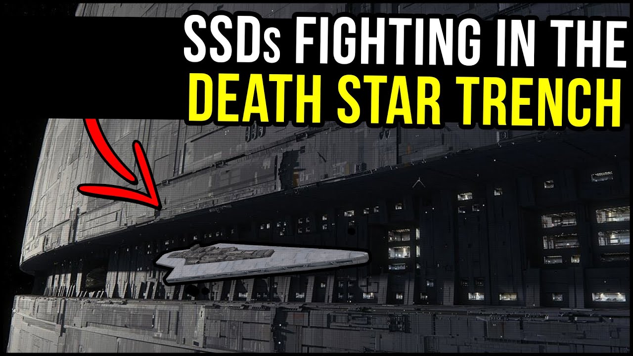 SUPER STAR DESTROYERS fighting in Death Star TRENCH! - YouTube