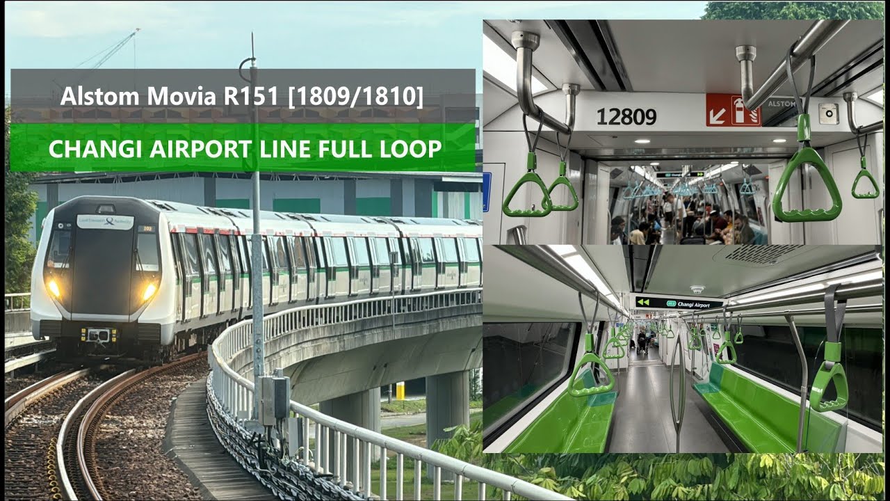 [17/06/2024] SMRT Alstom Movia R151 – 1809/1810 (Airport Line Full Loop ...